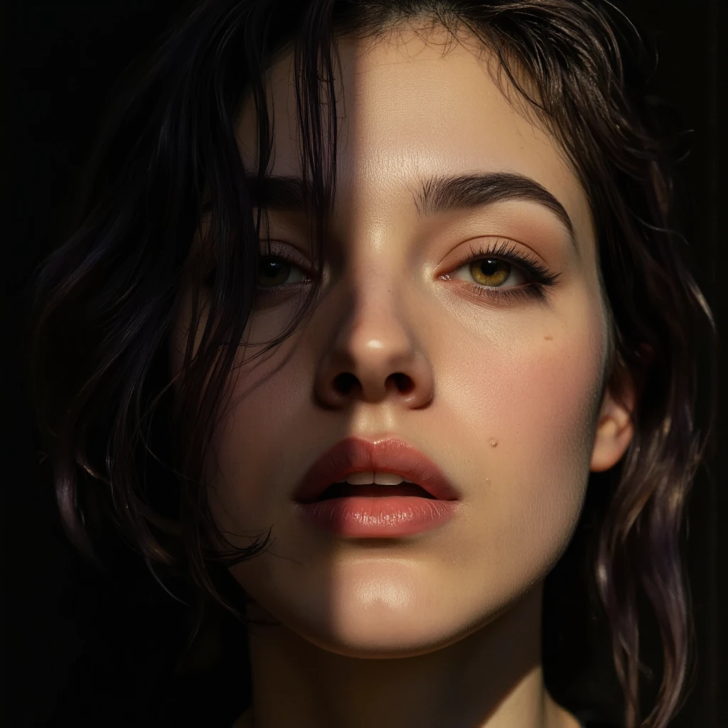 Da Vinci style, This is a high-resolution of a close-up of a mature ...