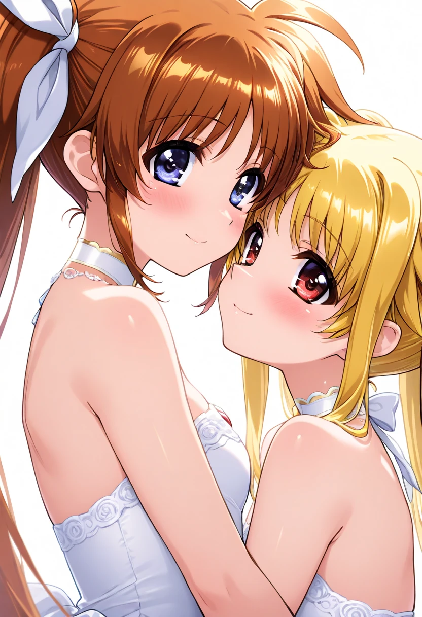 2girls,「nsfw」2girls,Takamachi Nanoha /Takamachi Nanoha（Puella Magical Girl Lyric - SeaArt AI