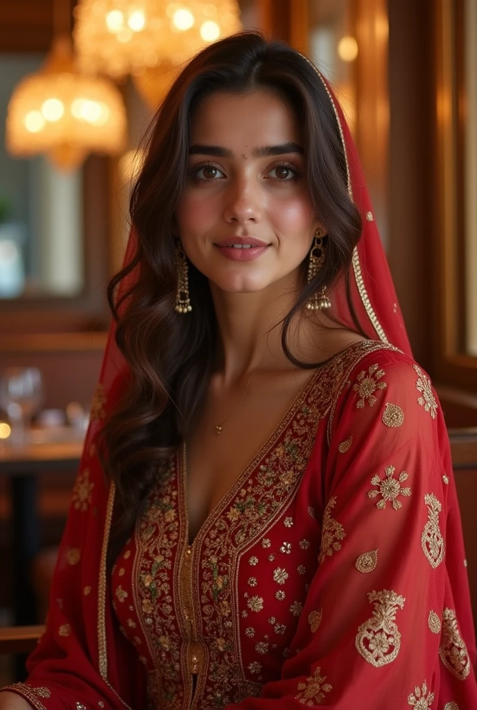 A 20-year-old Arab girl with an innocent and graceful look, resembling ...