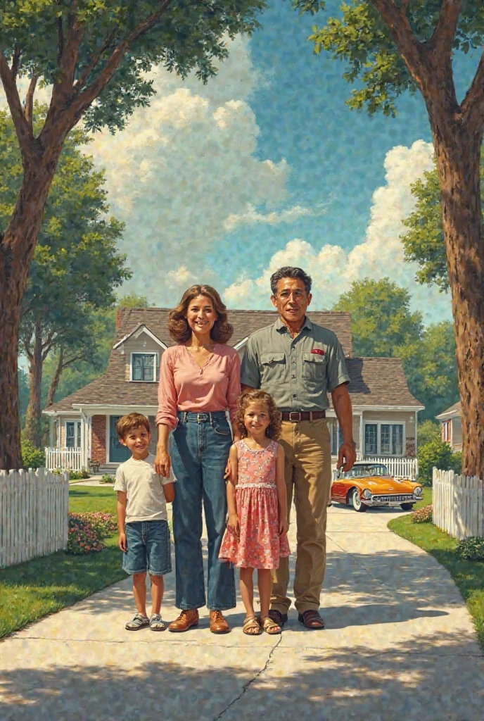 Create a poster that is set in 1950s United states that shows the ...