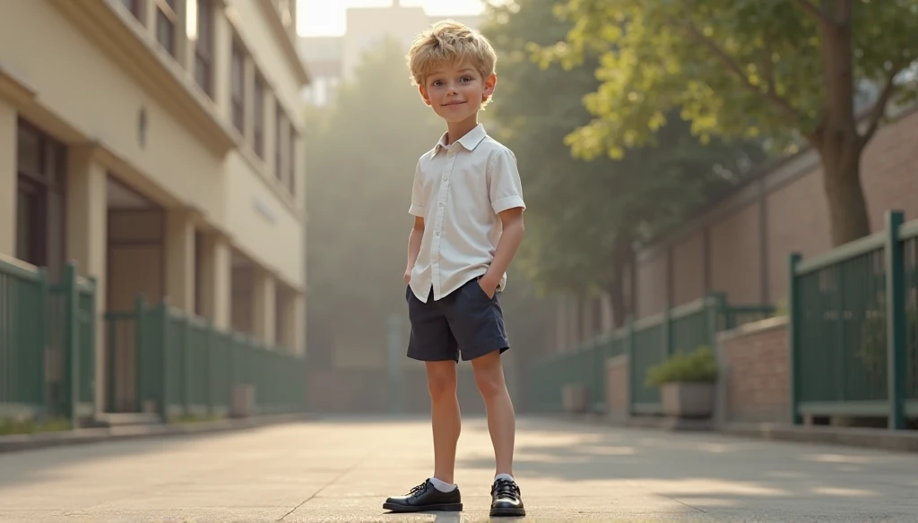 Boy about , blond hair, Atlético, handsome, British school uniform ...