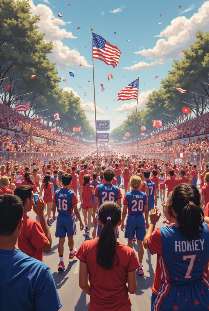 Photos of parades and soccer games (Macy's show, American football ...