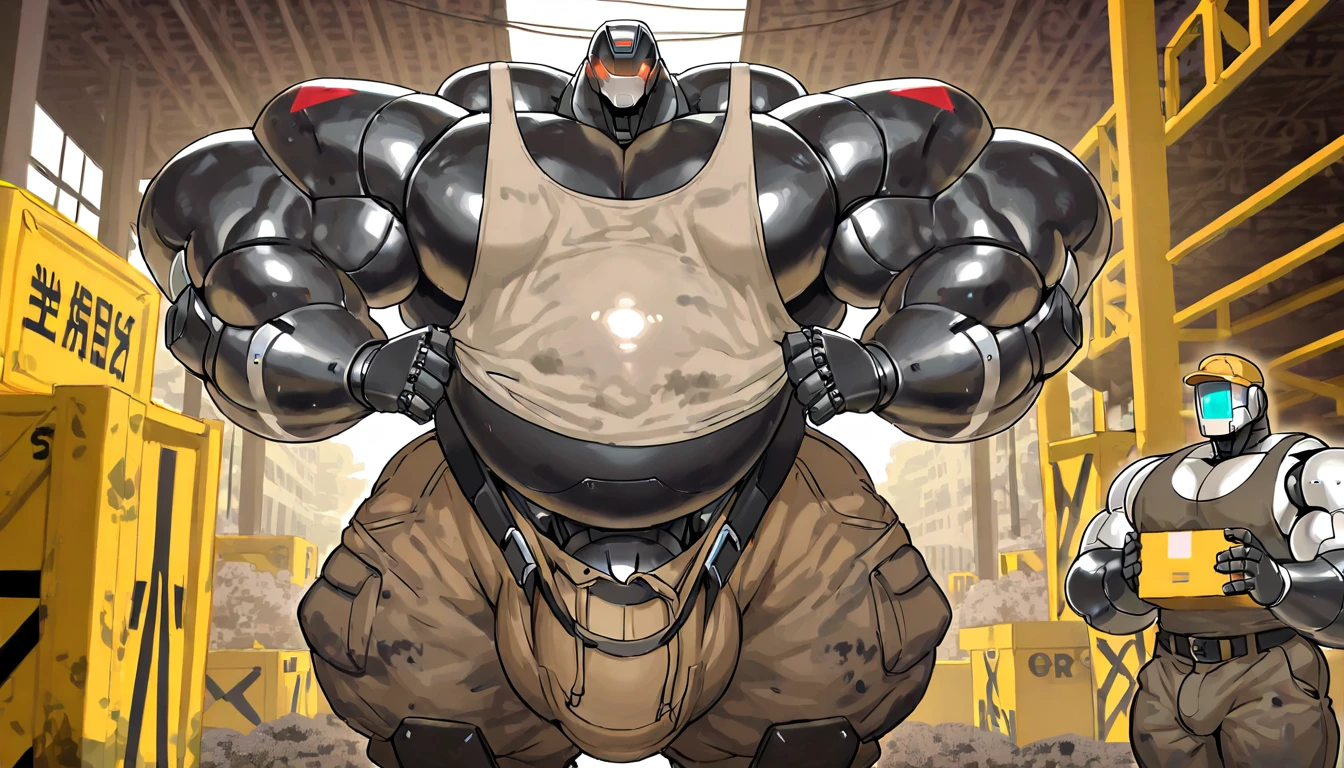 Score_9, score_8_up, score_7_up, 1 person、(((adult male robot wearing ...