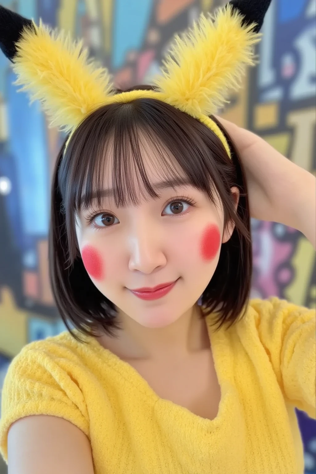 Girl cosplaying Pikachu - SeaArt AI