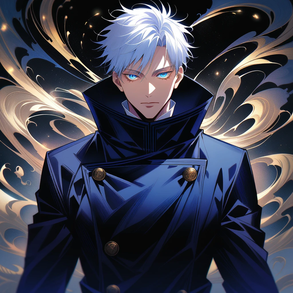 A breathtakingly detailed portrait of Gojo Satoru from Jujutsu Kaisen ...