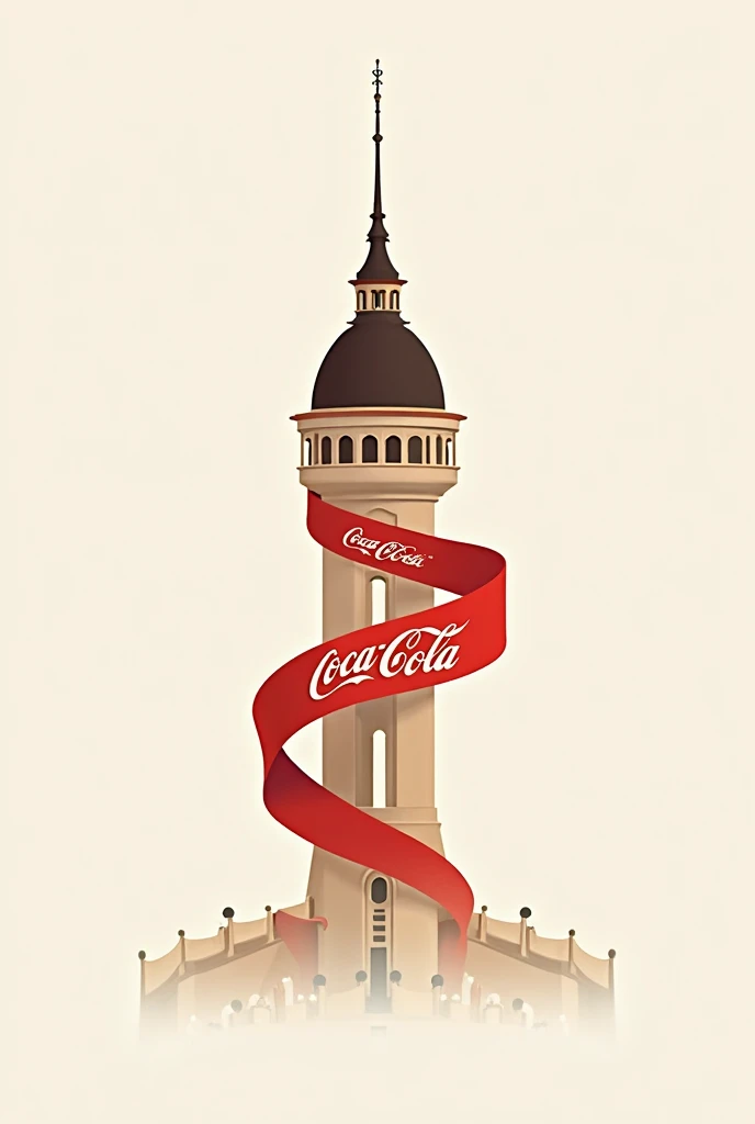 Create an image logo a cross between the mole of Turin and Coca - SeaArt AI