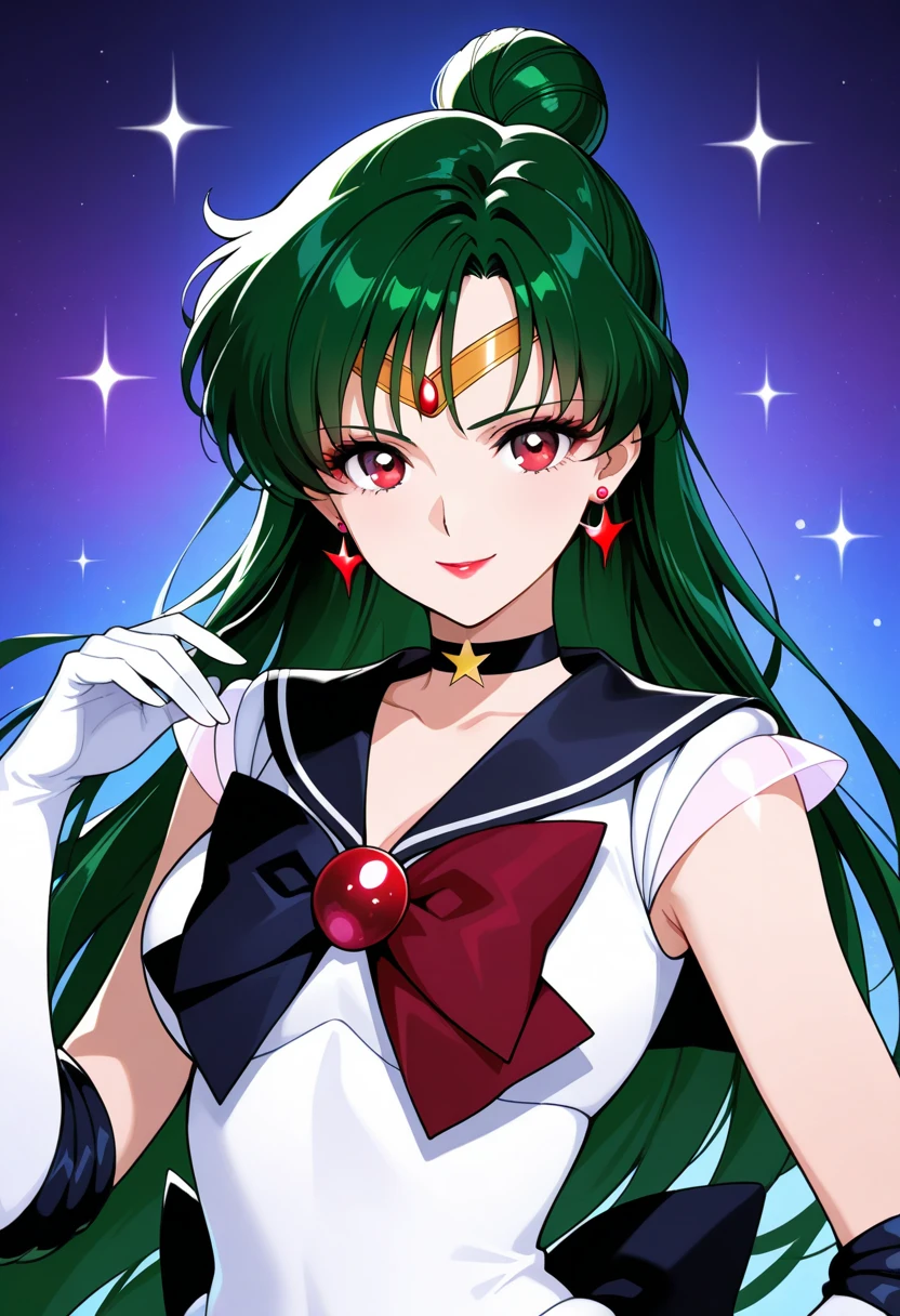 1girl, meiou setsuna, sailor pluto, solo, jewelry, sailor senshi ...