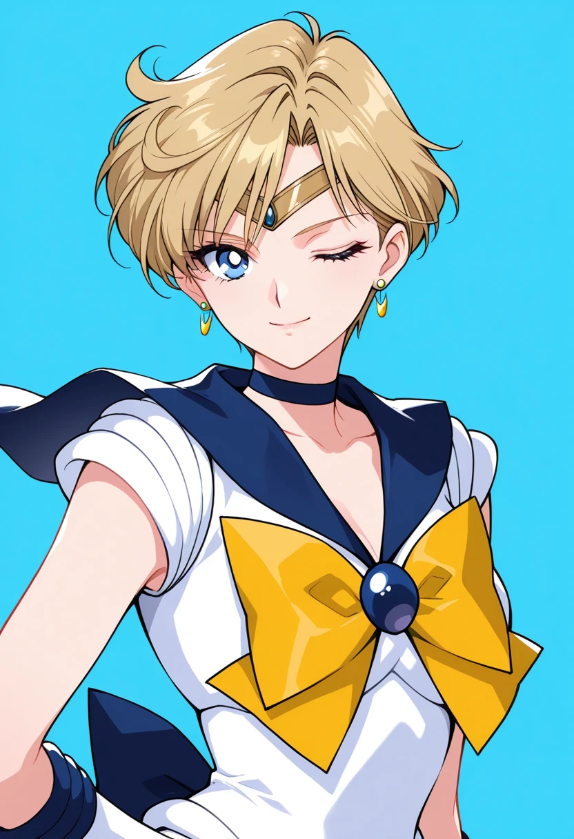 1girl, ten'ou haruka, sailor uranus, sailor senshi uniform, short hair ...