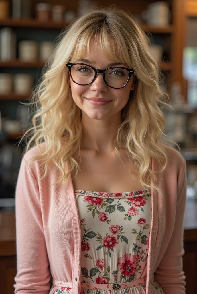 A highly detailed, ultra-realistic portrait of Bernadette Rostenkowski ...