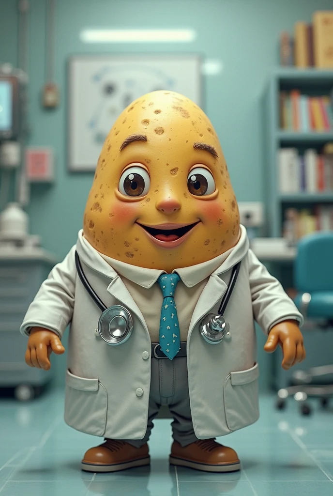 A potato becoming a doctor - SeaArt AI