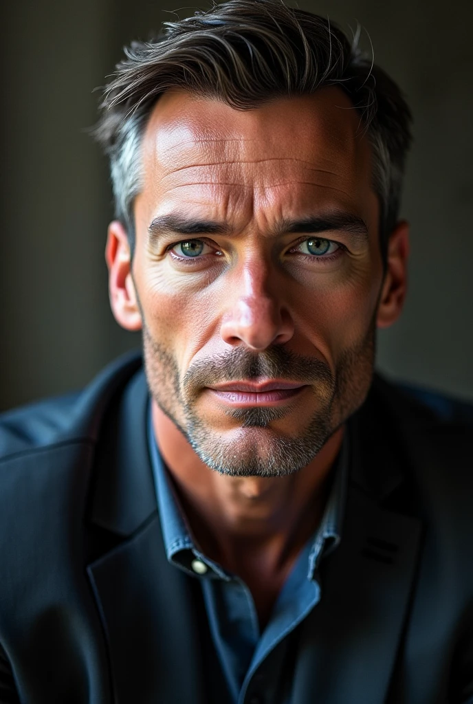 Grey eyes in a male - SeaArt AI