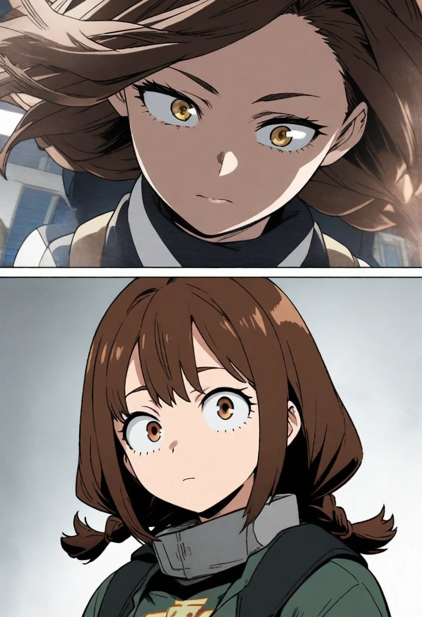 My Hero Academia screenshot of a brown-haired anime girl with two ...