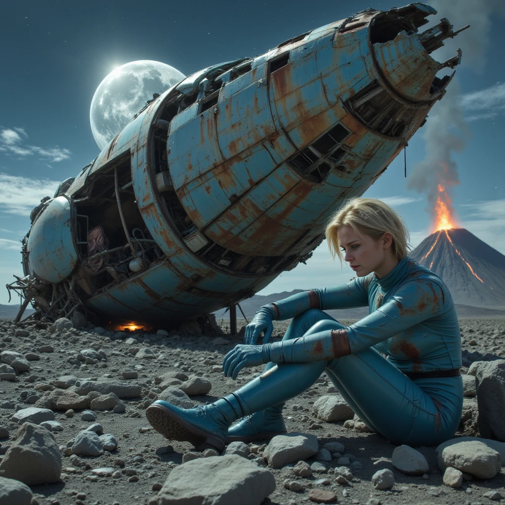 Masterpiece sci-fi dystopia photo, photorealistic view of an alien ...