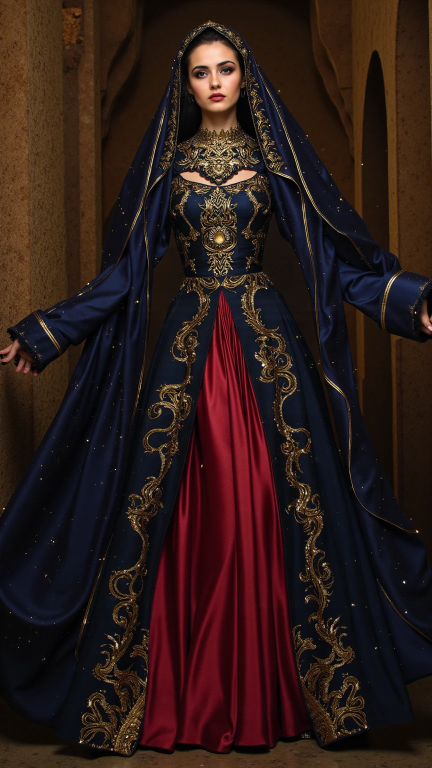 **"Celestial Warda: Sovereign of Starlit Sands"** — A queen woven from ...