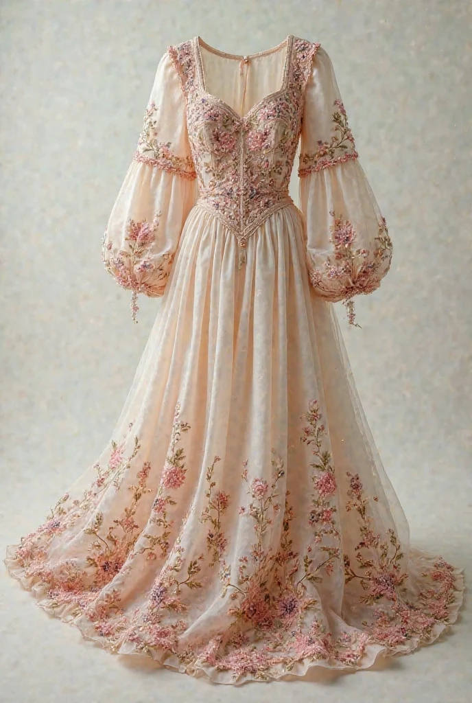 Create embroidery designs on female dress without a person - SeaArt AI