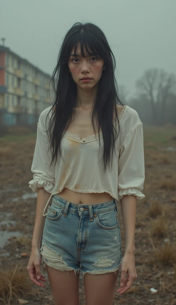 24-year-old young woman. Ukrainian traits. straight black hair - SeaArt AI