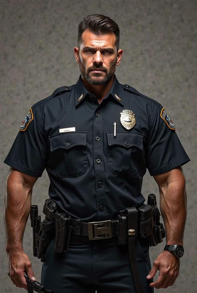 Big Buff, American Policeman. In His 20's To 30's. He Is Wearing His ...
