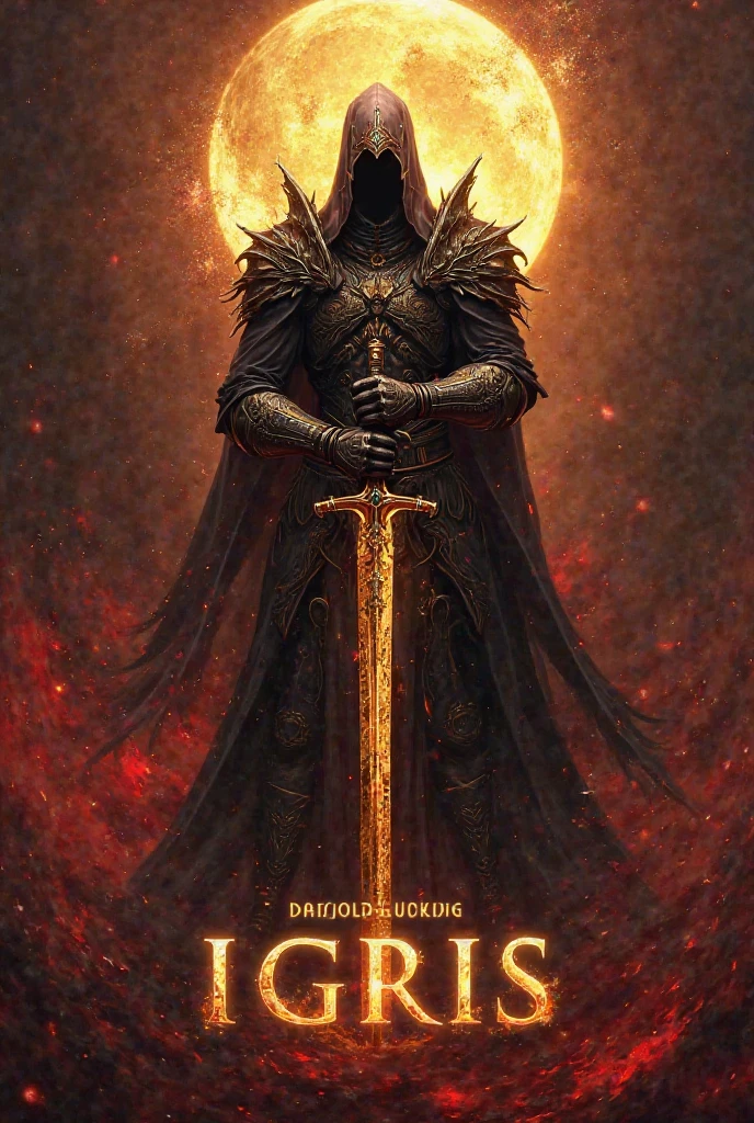 Igris wielding his sword his name and Solo leveling written and make ...