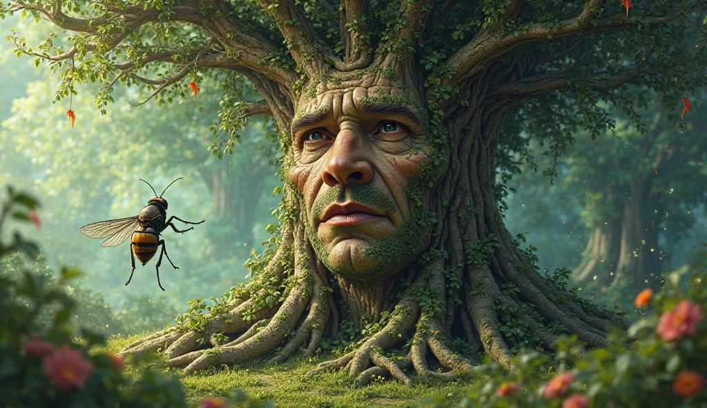 : "The magical fly uses its powers to transform the greedy merchant ...