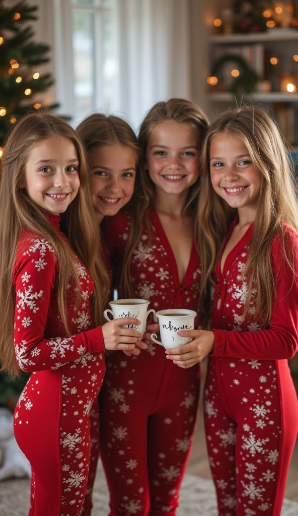 In a -friendly environment,back,Four cute 13yo k girls beautifully ...