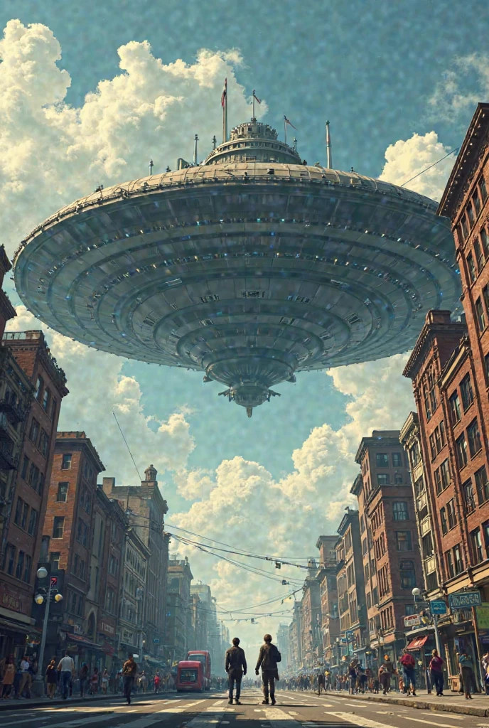 Giant old metal space ship the size of planet Earth, The ship is so big ...