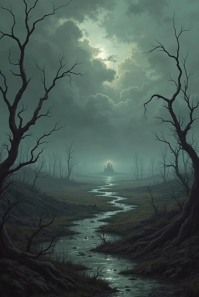 Dark plains, rpg art, landscpe, dark, swamp - SeaArt AI