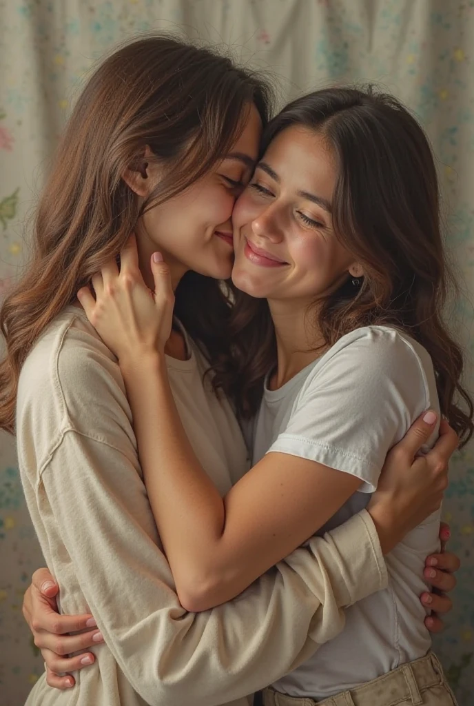 Photo montage of hug - SeaArt AI