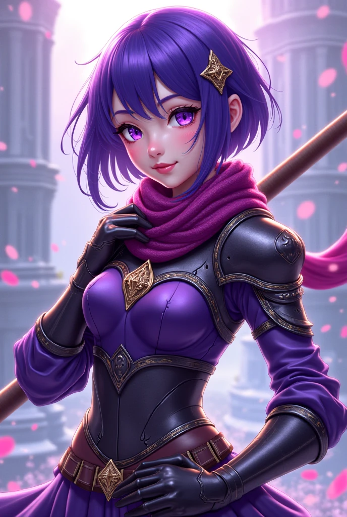 A Sonic 2D anime style character in purple color who is intelligent but ...