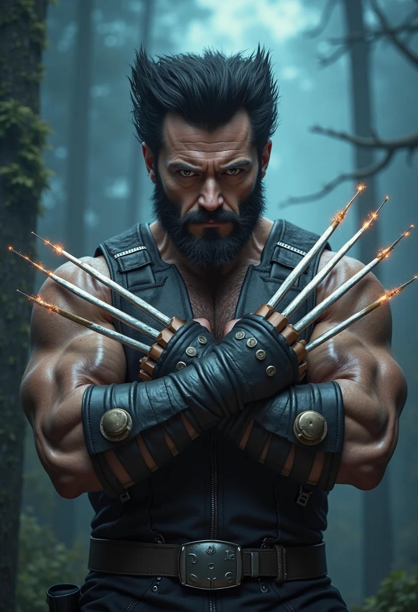 "A hyper-realistic portrait of a muscular man resembling Henry Cavill ...