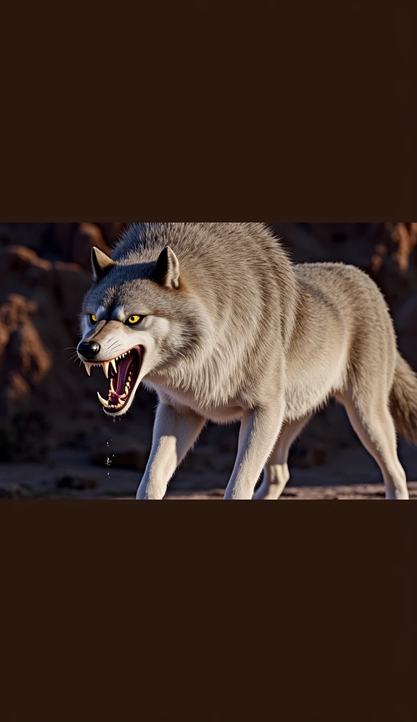 Angry and howling wolf - SeaArt AI