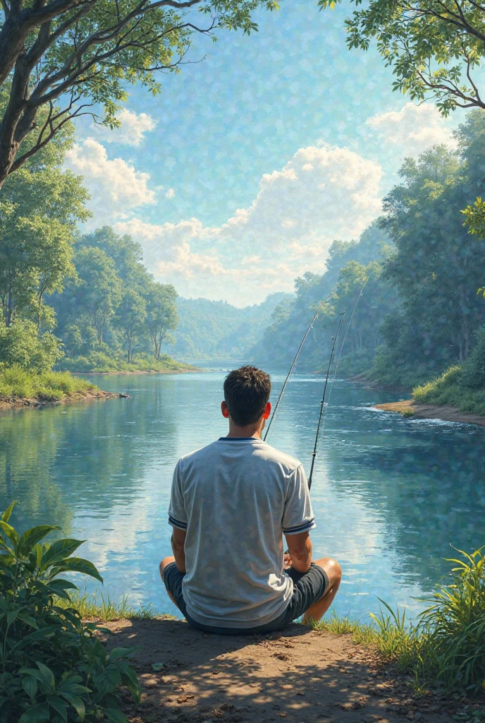 Messi went fishing - SeaArt AI
