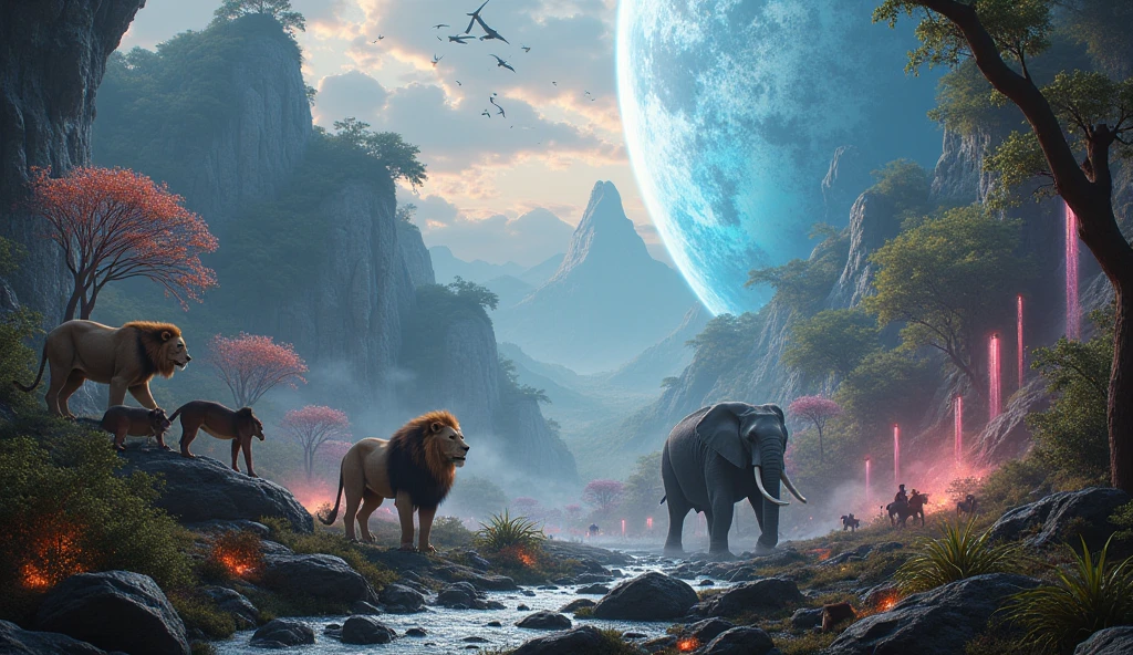 Earth's creatures are fighting on a different habitable planet - SeaArt AI