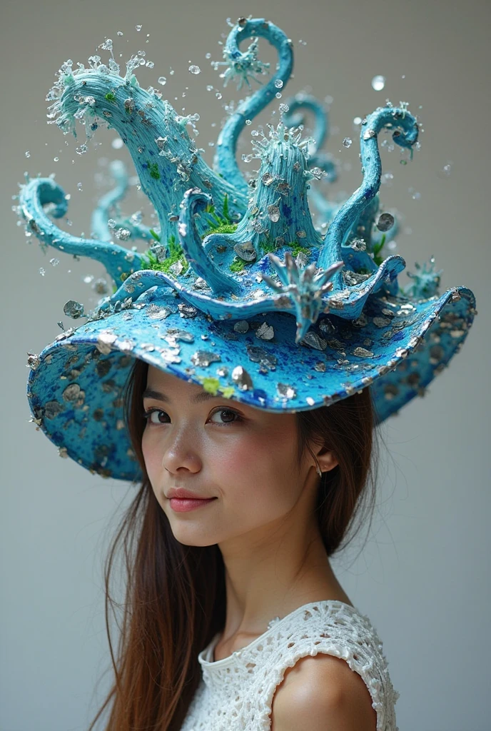 Give me an example of a crazy hat allusive to water day with recyclable ...