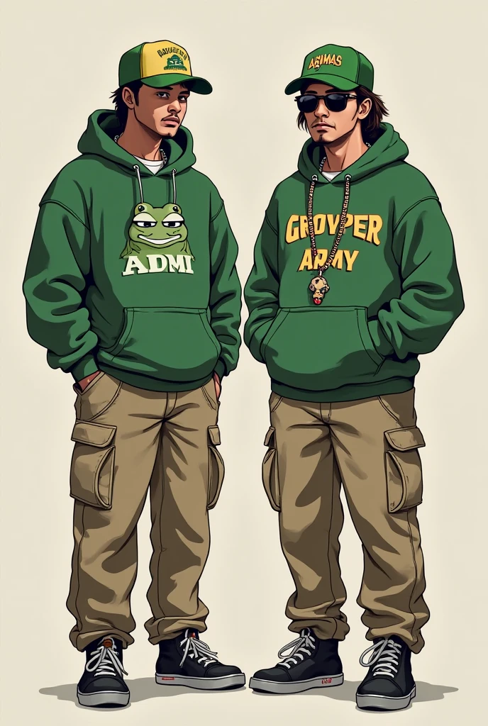 A casual Groyper uniform: green hoodie with a smug Groyper frog on the ...