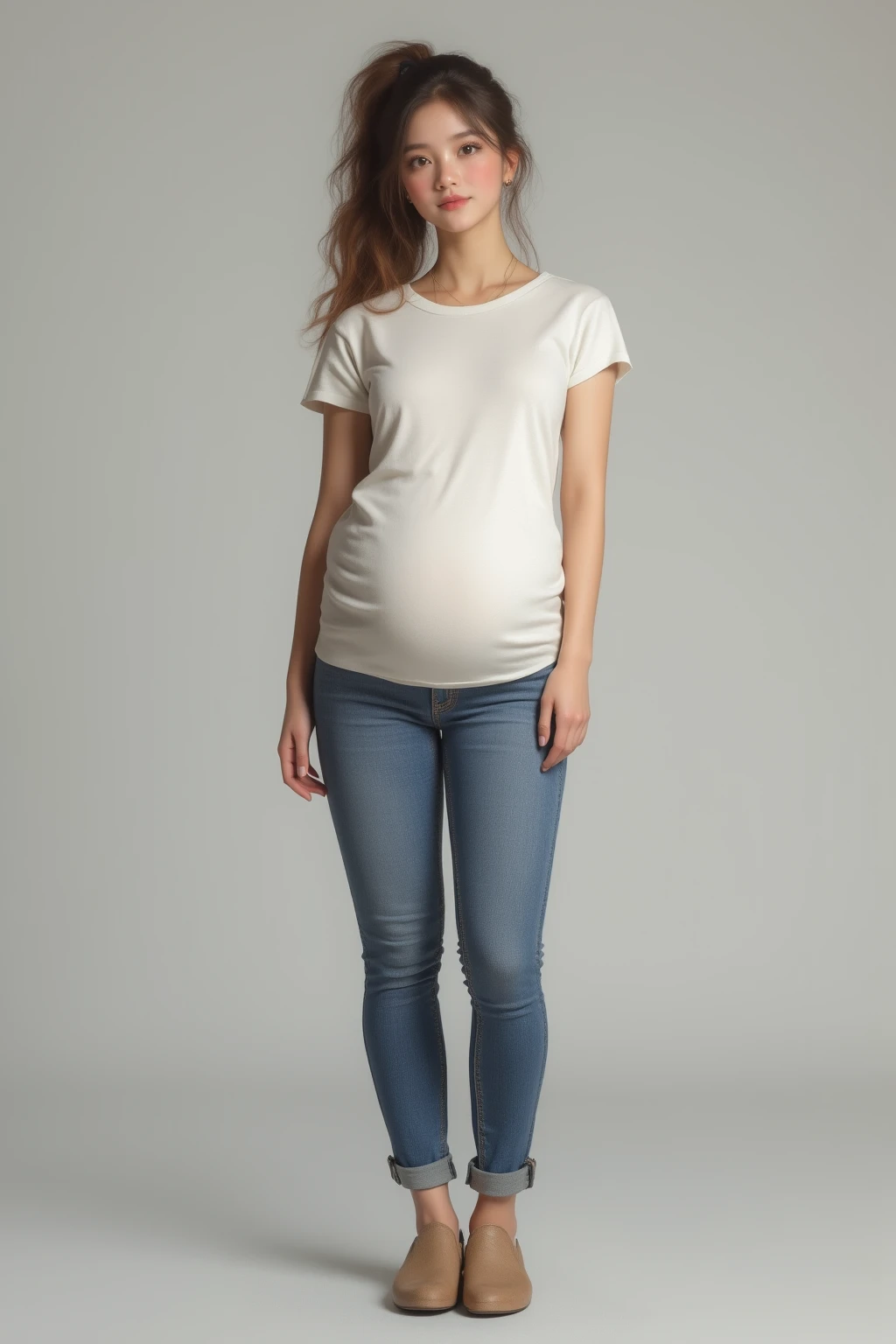 A portrait of a beautiful, youthful adult female with a tall - SeaArt AI