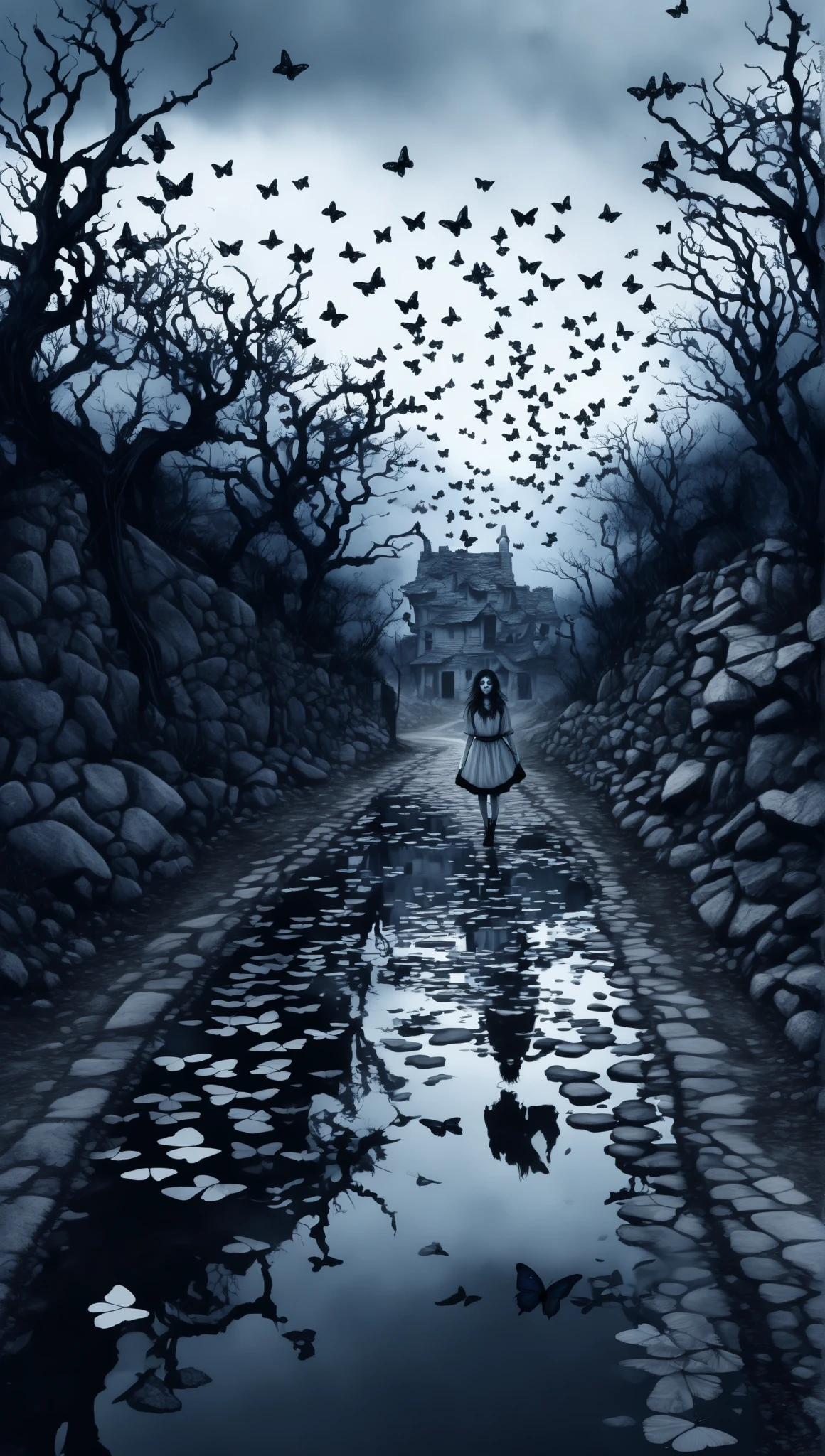 (evil fairy:1.5),(devil theme:1.5),(dark horror theme:1.5),(thriller ...