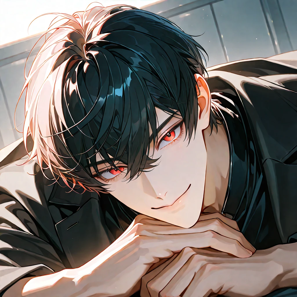 4k , 8k , (only 1male random hair color with red eyes color) - SeaArt AI