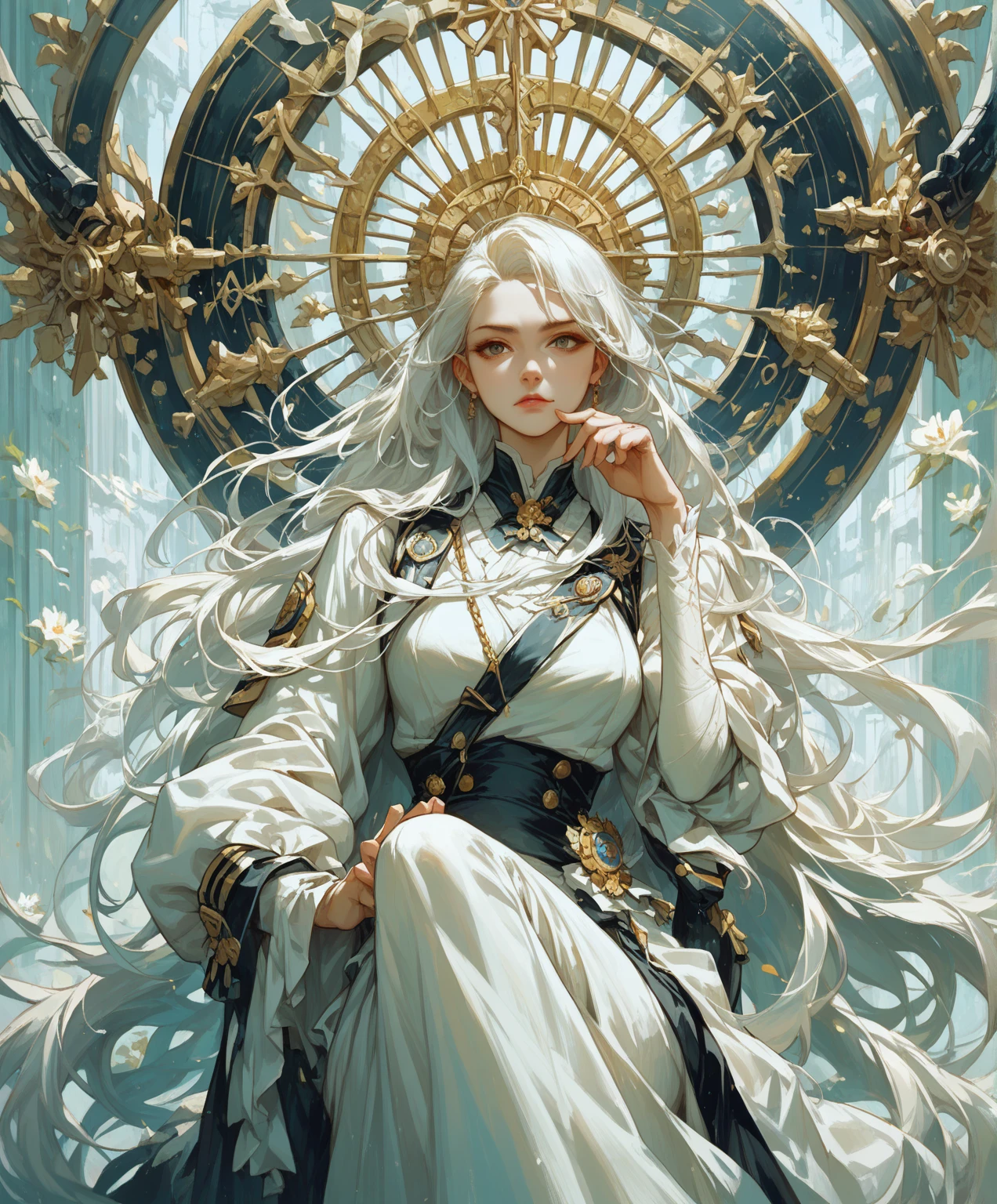 High resolution, The best quality, masterpiece background, looking at ...