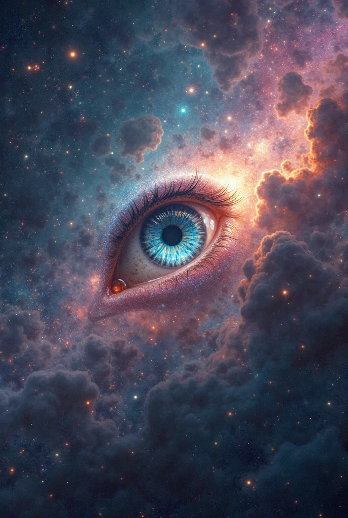 An impressive view of deep space with colorful nebulae, bright stars ...