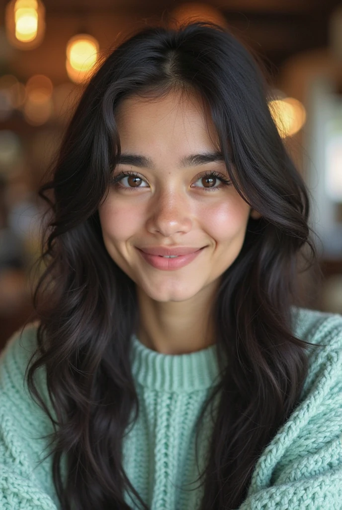 A 20-year-old girl , with Egyptian features, with long black hair ...