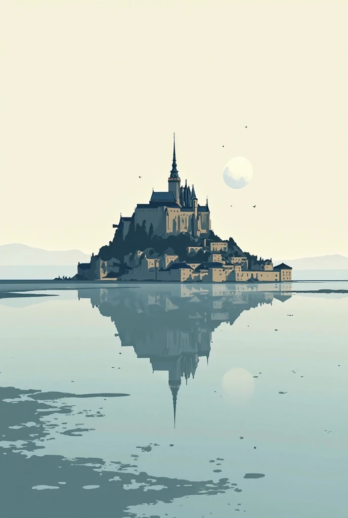 MONT SAINT MICHELLE WITH A PERSPECTIVE THAT SHOWS WATER AND THAT IS A ...