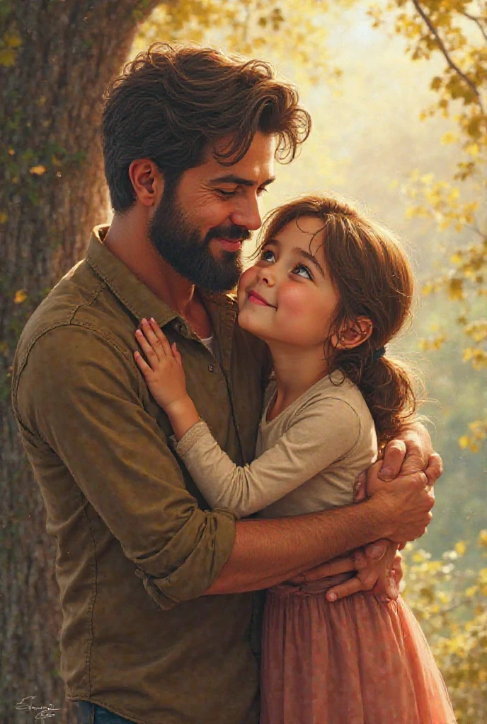 The Image Of Father And Daughter Seaart Ai