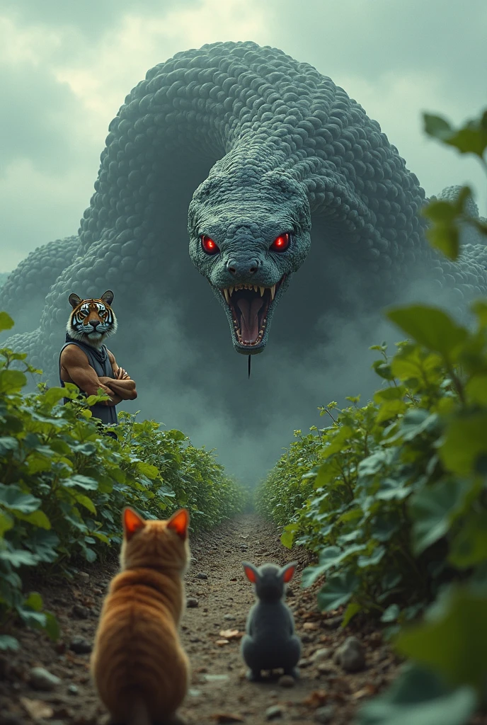 The atmosphere darkens in the vegetable field as a massive, menacing ...