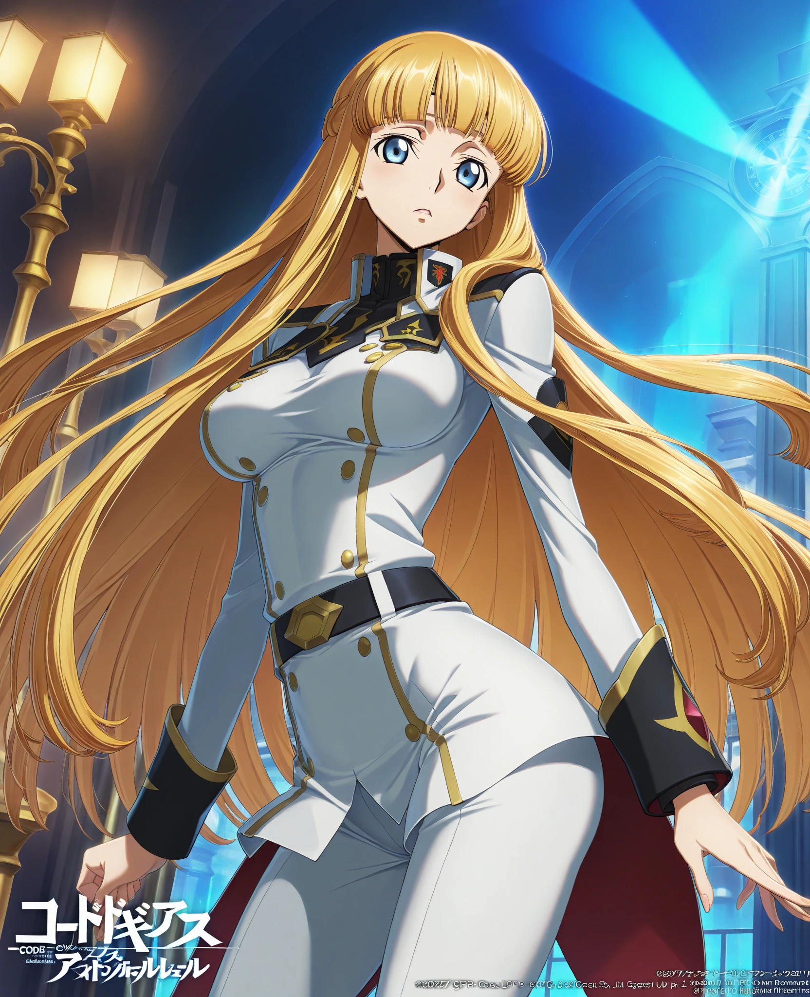1 girl, （Code Geass）,Monica Kruszewski,gold long hair,blue eyes - SeaArt AI