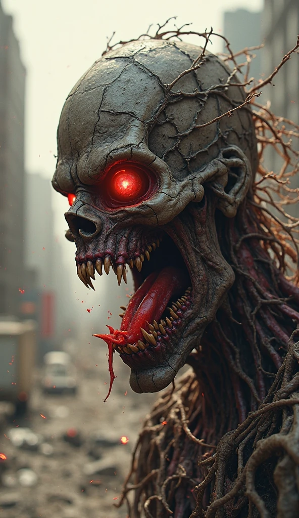 A semi-realistic close-up of the big and bulky zombie Spider - SeaArt AI