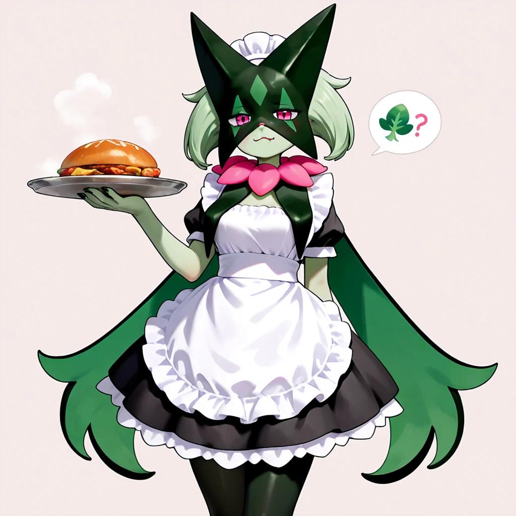 Pokémon Meowscarada wearing a maid costume - SeaArt AI