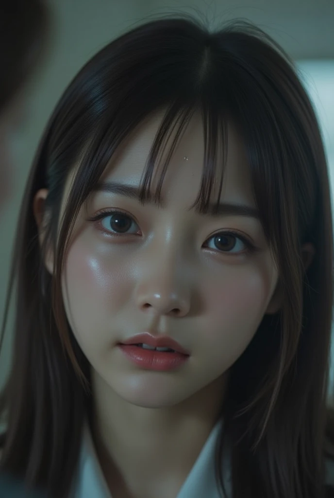 A very cute Japanese actress was so moved by the director's story that ...