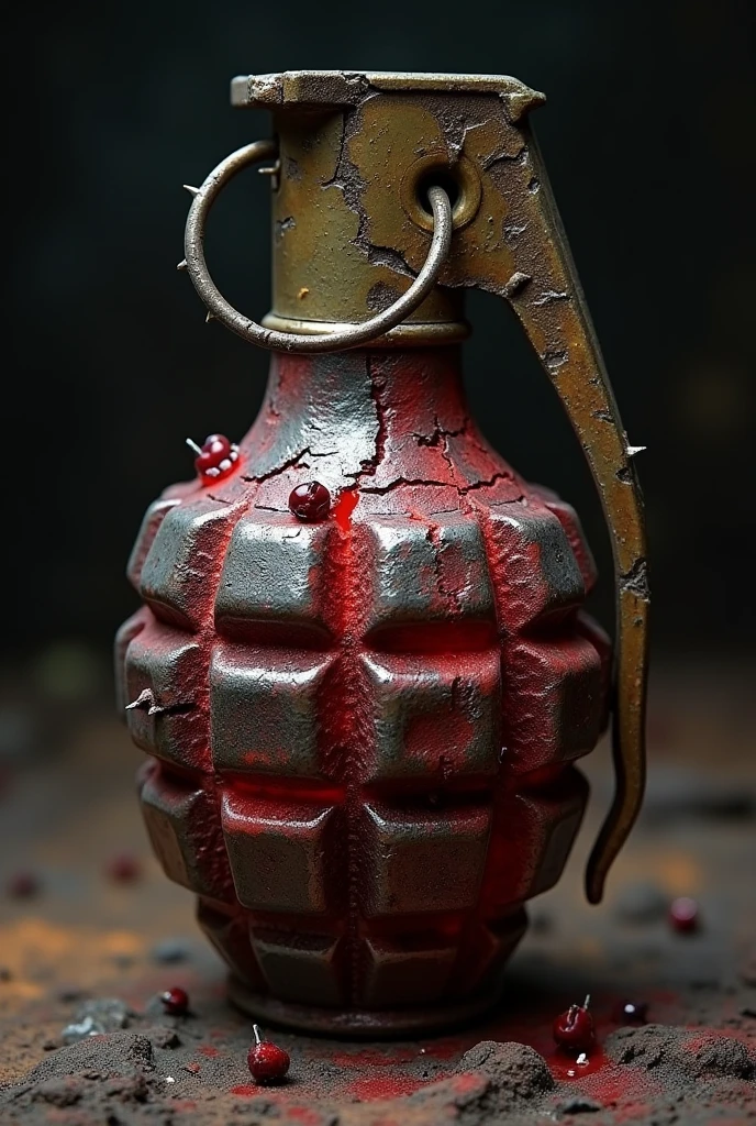 Create a hyperrealistic image of a detailed grenade, but instead of an ...