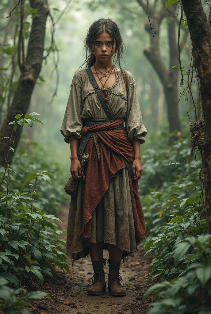 Russian Serf Girl,19 years old,I'm wearing very old and torn clothes ...