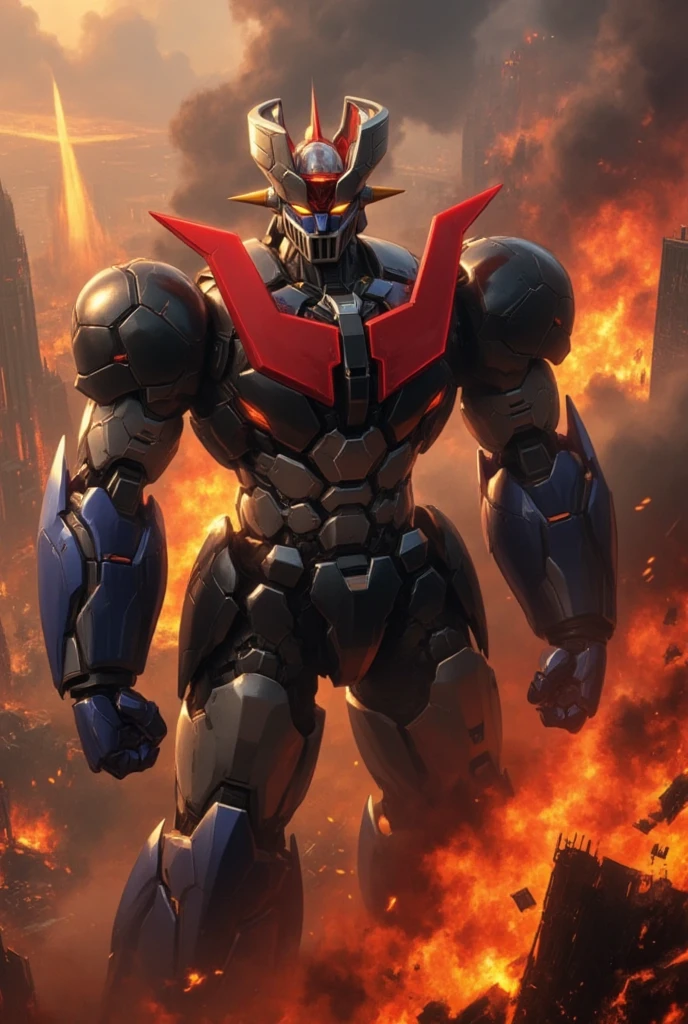 a very realistic version of Mazinger Z , Along with the ultra - SeaArt AI